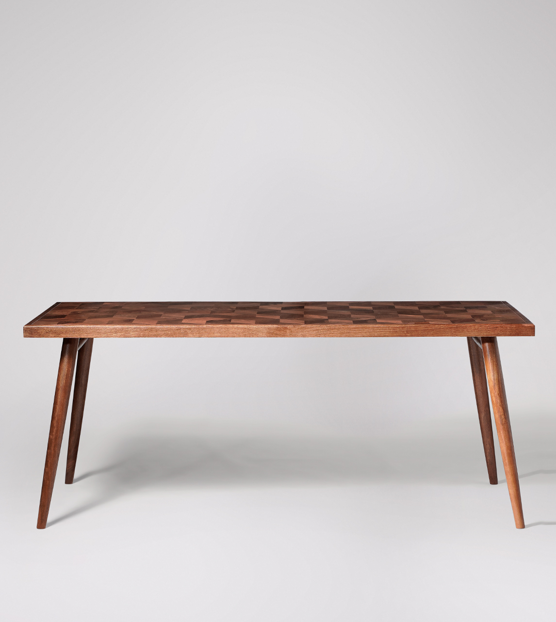 Terning Mid Century Eight-seater Dining Table in Dark Brown Mango Wood ...