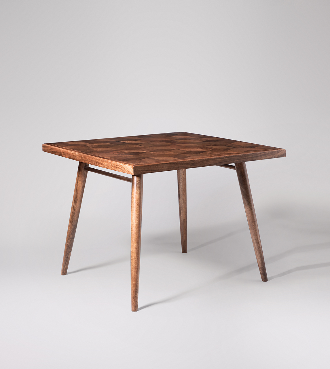 Terning Mid Century Four-seater Dining Table in Dark Brown Mango Wood ...