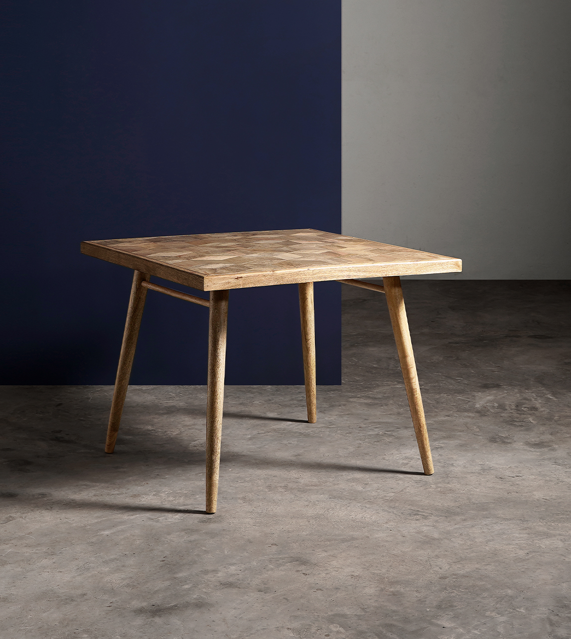 Terning Mid Century Four-seater Dining Table in Natural Mango Wood | Swoon