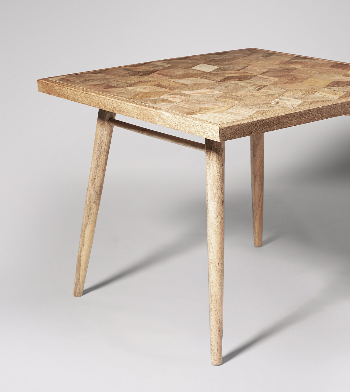 Terning Mid Century Four-seater Dining Table in Natural Mango Wood | Swoon