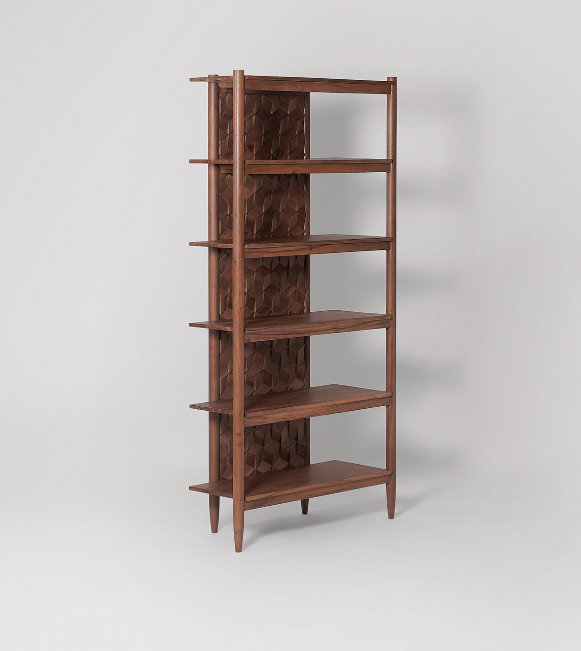 Terning Mid Century Shelving Unit in Dark Brown Acacia | Swoon