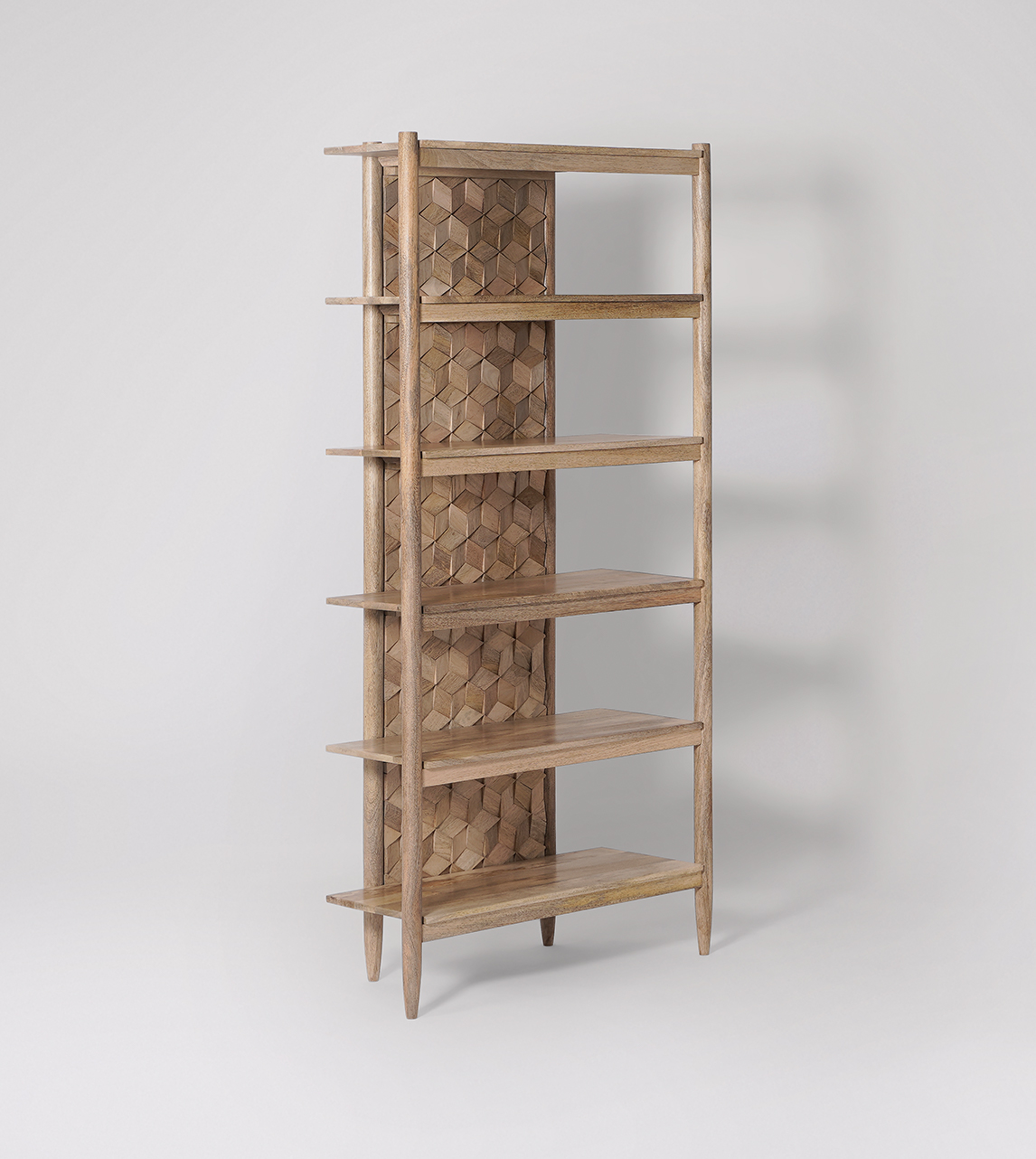 Terning Mid Century Shelving Unit in Natural Mango Wood | Swoon