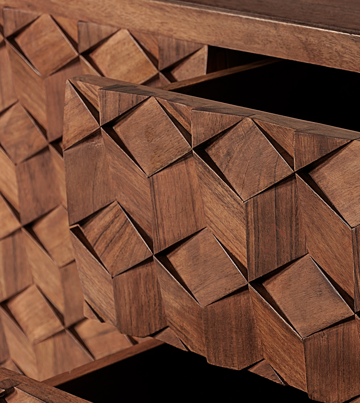 Terning Sideboard, Mid-Century Style in Acacia | Swoon