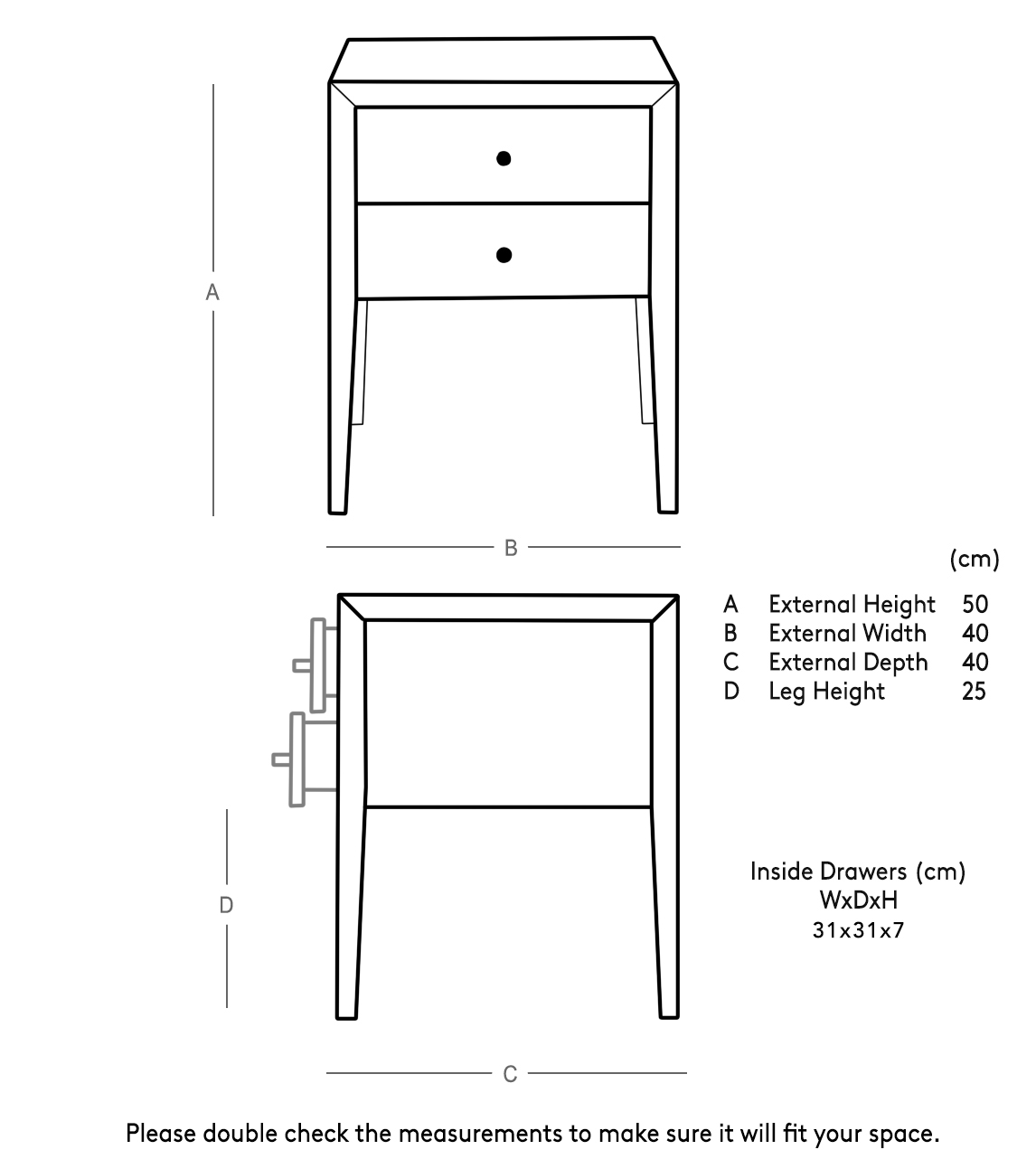 Valente Bedside Table, Deco Style in Dark Mango Wood | Swoon