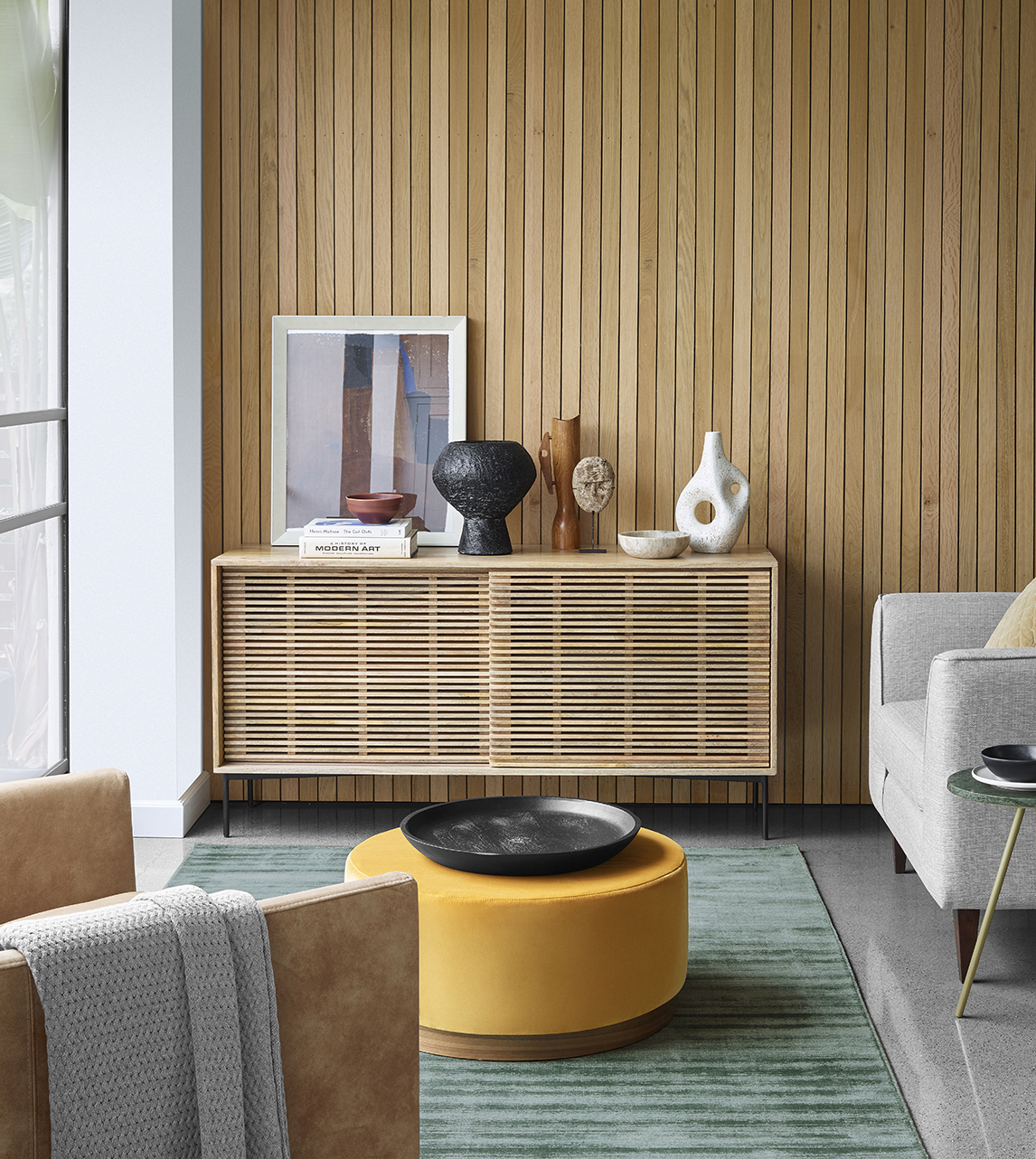 Weaving Sideboard, Scandi Style in Natural Mango Wood. | Swoon