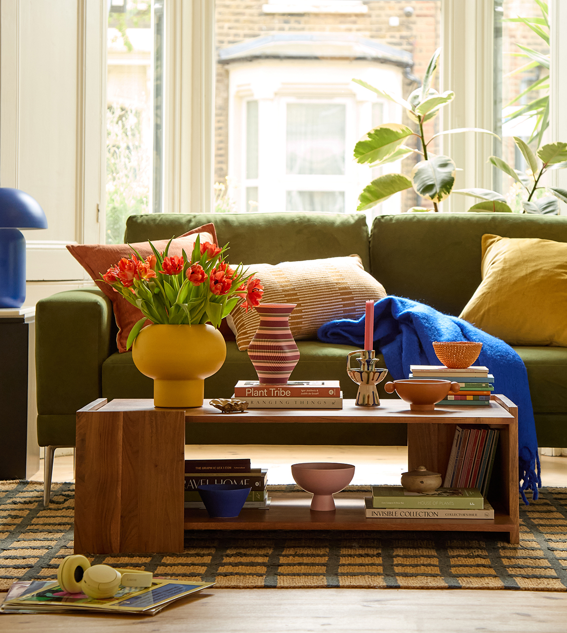 Wharfe Contemporary Coffee Table in Dark Brown Acacia | Swoon