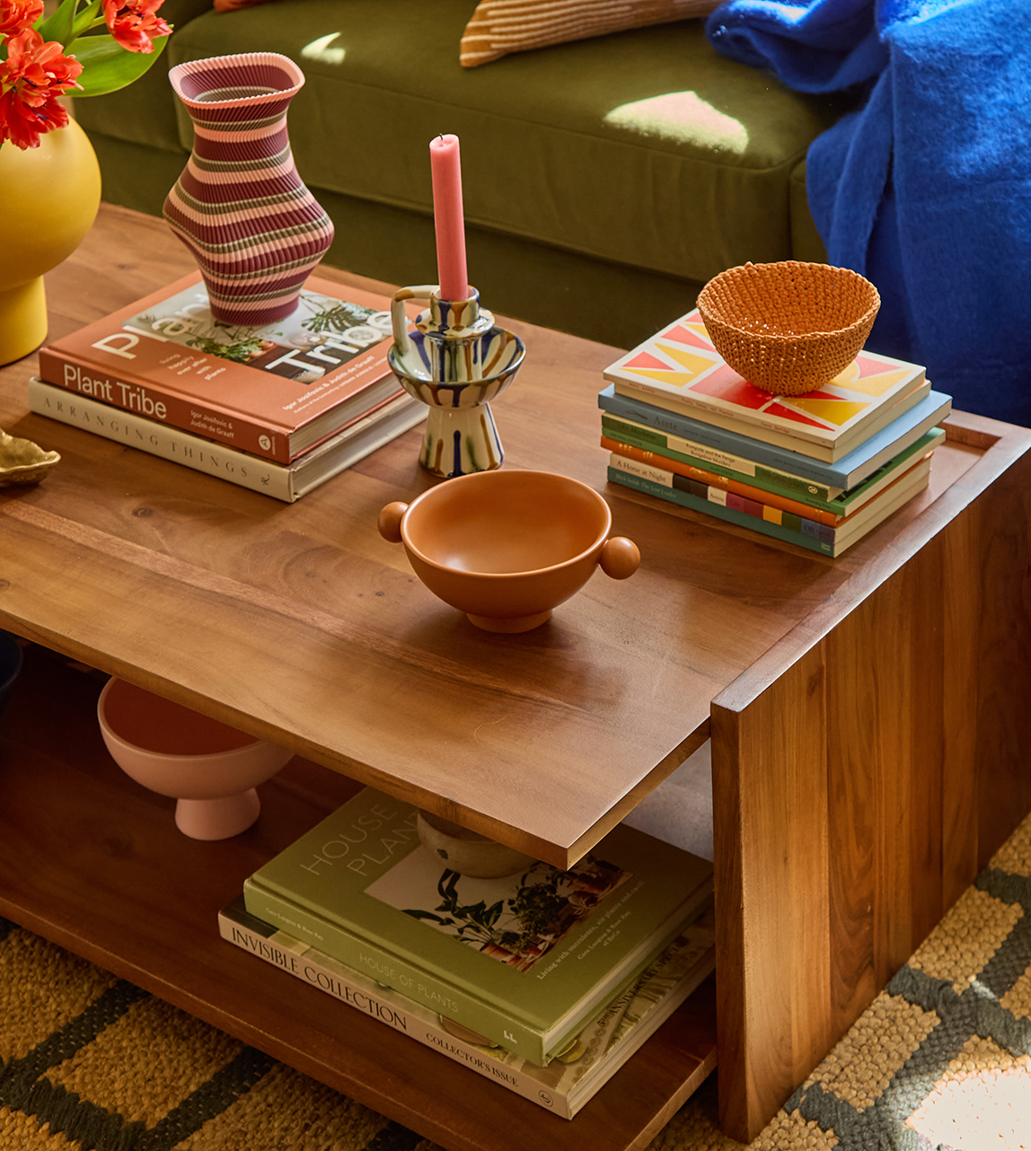 Wharfe Contemporary Coffee Table in Dark Brown Acacia | Swoon