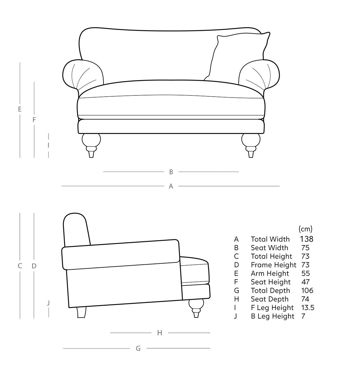 Willows Love Seat in Turmeric Easy Velvet with Dark Feet | Swoon