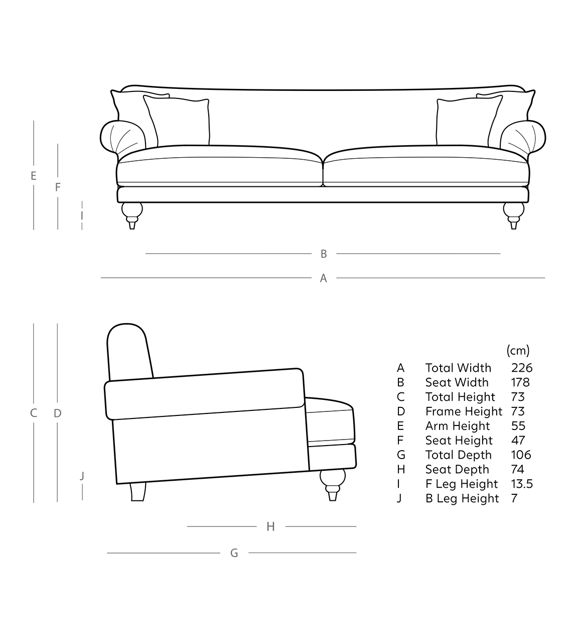 Willows Three-seater Sofa | Swoon