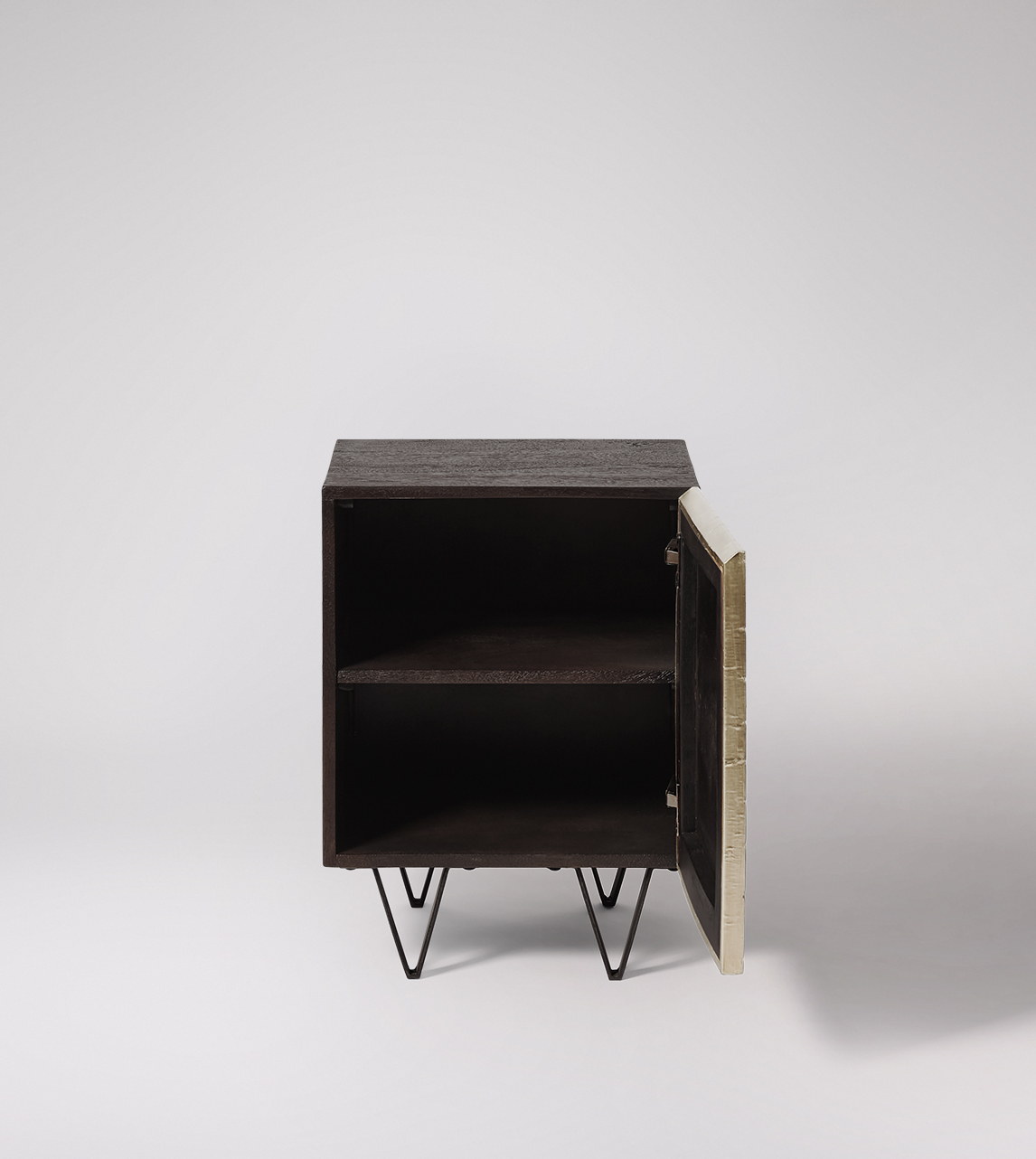 Ziggy Bedside Table, Contemporary Style in Silver | Swoon