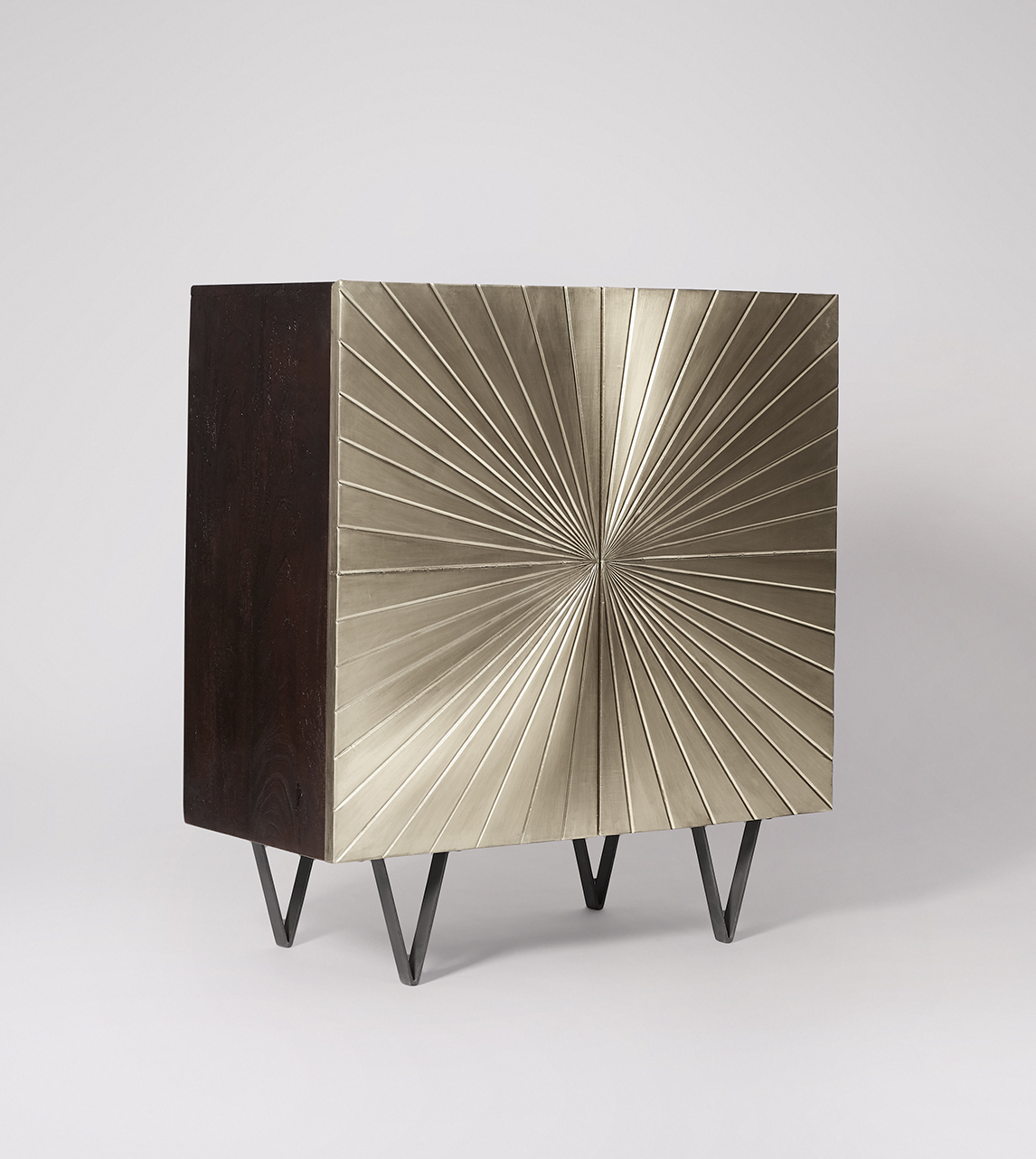 Ziggy Cabinet, Contemporary Style in Silver | Swoon