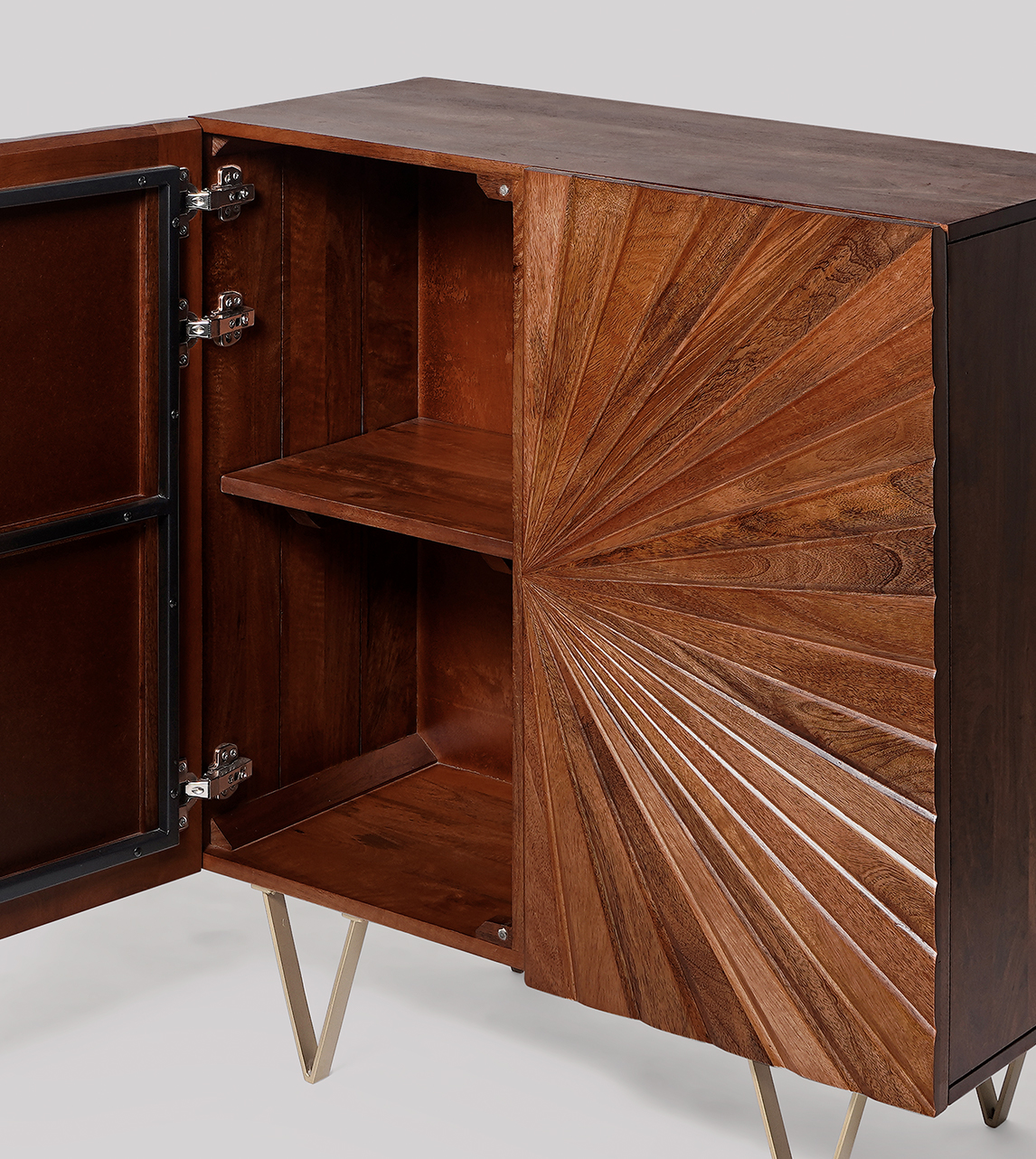 Ziggy Maximalist Cabinet in Light Brown Mango Wood | Swoon