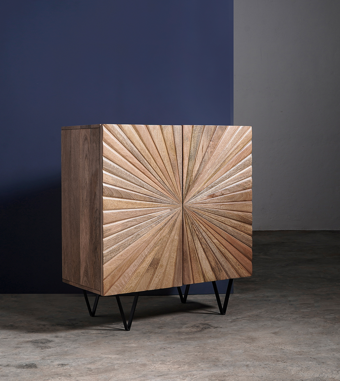 Ziggy Maximalist Cabinet in Natural Oak-Stained Mango Wood | Swoon