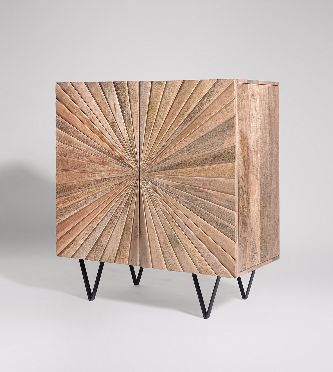 Ziggy Maximalist Cabinet in Natural Oak-Stained Mango Wood | Swoon
