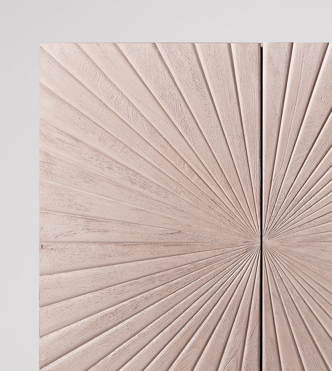 Ziggy Maximalist Cabinet in Sandblasted Grey Mango Wood & Brass | Swoon