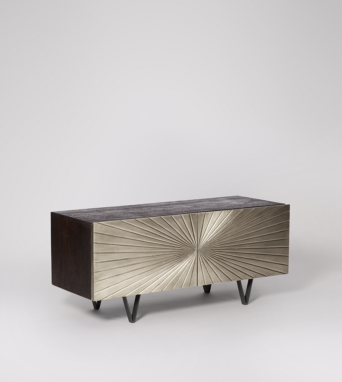 Ziggy Media Unit, Contemporary Style in Silver | Swoon
