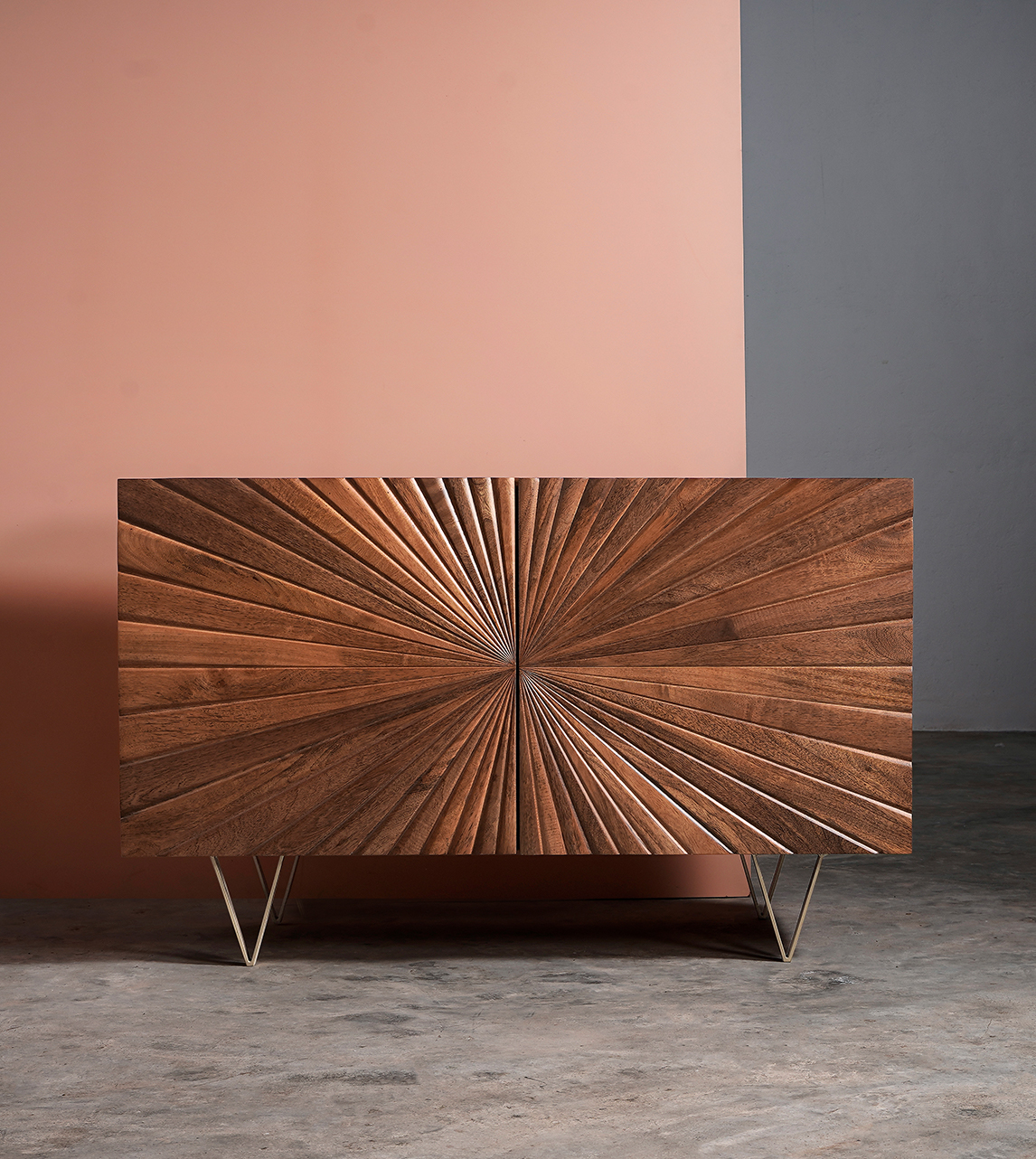 Ziggy Maximalist Sideboard in Light Brown Mango Wood | Swoon