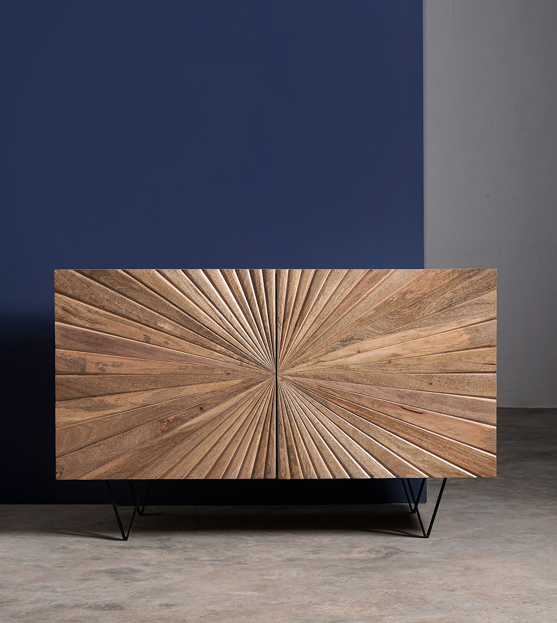 Ziggy Maximalist Sideboard in Natural Oak-Stained Mango Wood | Swoon
